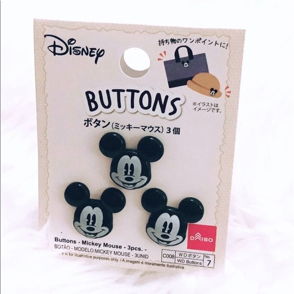 Disney | Jackets & Coats | Disney Mickey Mouse 3 Pack Face Buttons ...